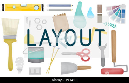 Layout Arrangement Creative Design Organization Concept Stock Photo - Alamy