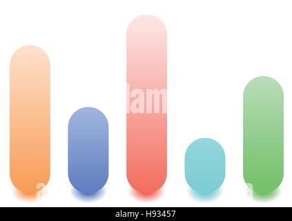 Bar chart / bar graph with random levels for analysis, visualization ...