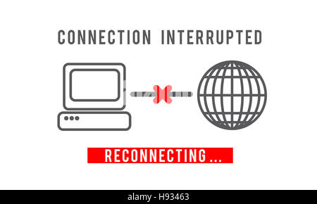 Interrupted Inaccessible Unavailable Disconnected Error Concept Stock ...