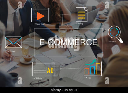 Social Media Advertisement Connection Concept Stock Photo - Alamy