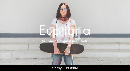 Euphoria Feeling Great Pleasure Happiness Concept Stock Photo - Alamy