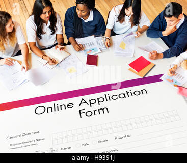 Online Application Form College Concept Stock Photo - Alamy