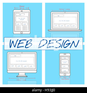 Web Design Layout Content Template Graphic Concept Stock Photo - Alamy