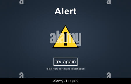 Alert Warning Notification Hack Signal Concept Stock Photo - Alamy