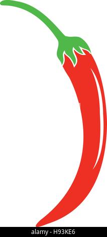 Chili pepper icon. White background with shadow design. Vector ...