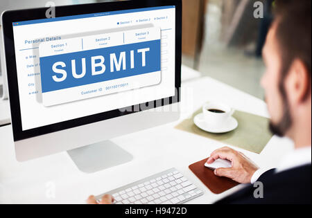 Submit Application Membership Register Send Concept Stock Photo - Alamy
