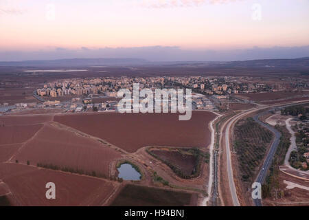 Aerial view of the city of Afula often known as the "Capital of the ...