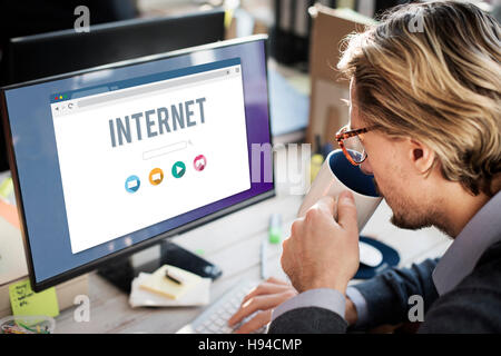 internet Computer Data Digital Networking Web Concept Stock Photo - Alamy