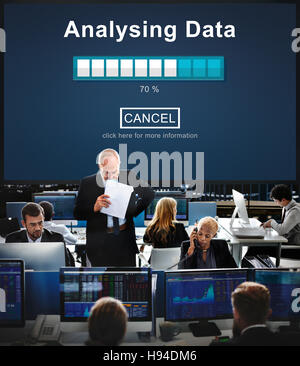 Analysing Data Loading Progress Bar Concept Stock Photo - Alamy