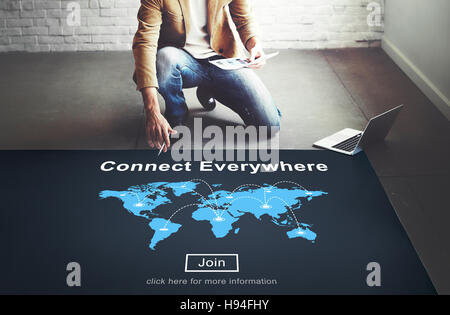 Connect Everywhere Networking Access Social Concept Stock Photo - Alamy