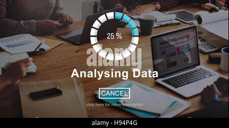 Analysing Data Loading Progress Bar Concept Stock Photo - Alamy