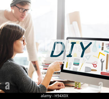 Do It Yourself Project Graphics Concept Stock Photo - Alamy