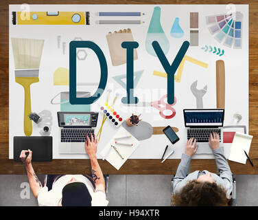 Do It Yourself Project Graphics Concept Stock Photo - Alamy