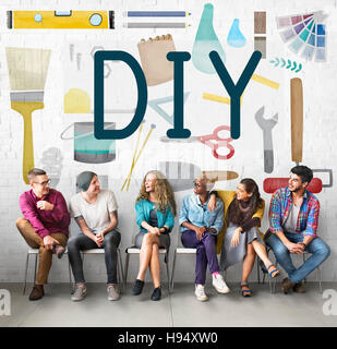 Do It Yourself Project Graphics Concept Stock Photo - Alamy