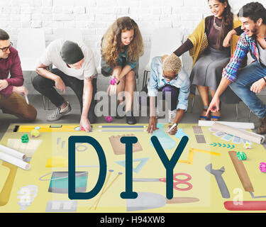 Do It Yourself Project Graphics Concept Stock Photo - Alamy