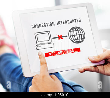 Interrupted Inaccessible Unavailable Disconnected Error Concept Stock ...