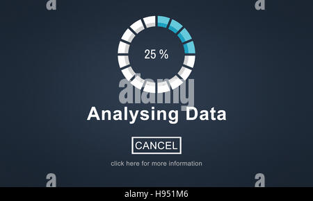 Analysing Data Loading Progress Bar Concept Stock Photo - Alamy
