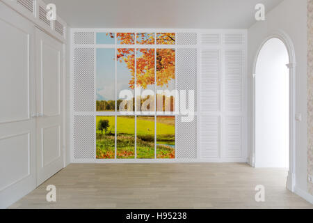 A cozy and spacious empty room in a luxury house Stock Photo - Alamy