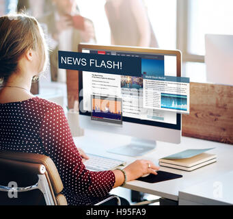 Update Trends Report News Flash Concept Stock Photo - Alamy