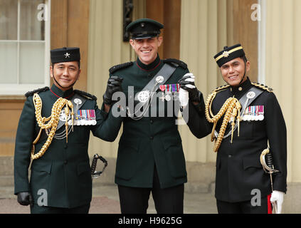Major Andrew Todd, The Royal Gurkha Rifles with his MBE which he ...