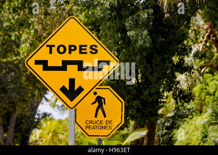 Caution speed bumps traffic sign Stock Photo: 73432026 - Alamy