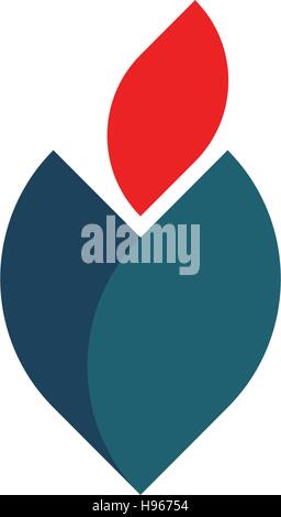 Heart symbol icon - red simple outlined, isolated - vector illustration ...