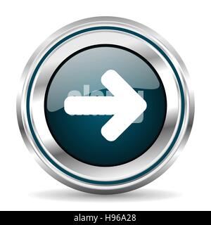 go forward button. rounded sign isolated on white background Stock ...