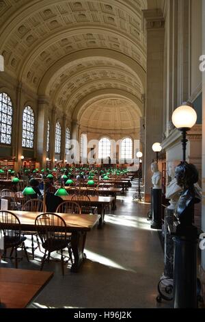 The iconic Bates Hall in the Boston Public Library in Copley Square ...