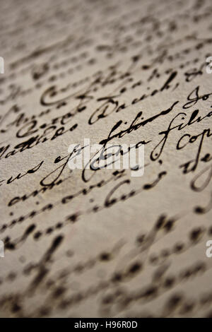 Old vintage handwritings writing in cursive Stock Photo - Alamy
