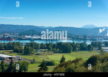 Lewis And Clark Bridge Columbia River Longview Washington State United ...