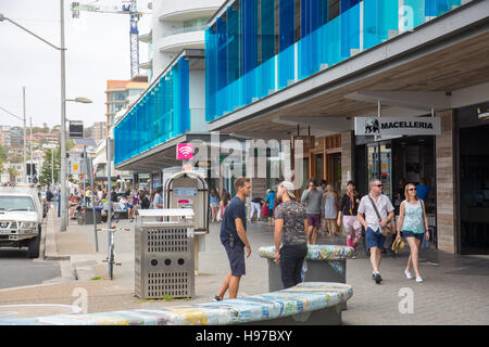 Bondi Beach Sydney retail outlets and shops on Campbell Parade, Bondi ...