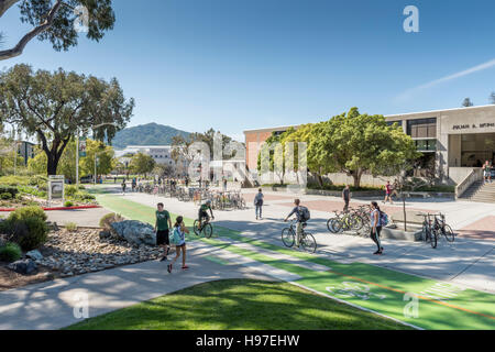 view of Cal Poly and San Luis Obispo from Bishop Peak, San Luis Obispo ...