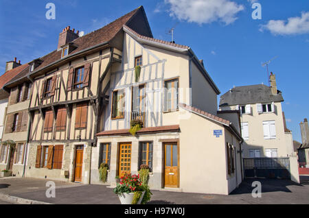Chaource town square Stock Photo - Alamy