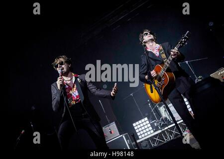 Milan, Italy. 17th Nov, 2016. The italian pop duo Gli Shazami pictured ...