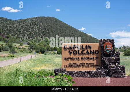 New Mexico, Capulin Volcano National Monument, view of surrounding ...