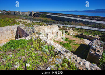 Milazzo castle and archaelogical ruins. Sicily Stock Photo - Alamy