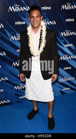 Nicholas Afoa at the Gala Screening of Moana at BAFTA, Piccadilly ...