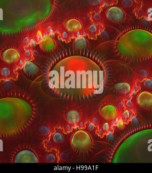 Abstract fractal shape computer generated image 3d rendering Stock ...