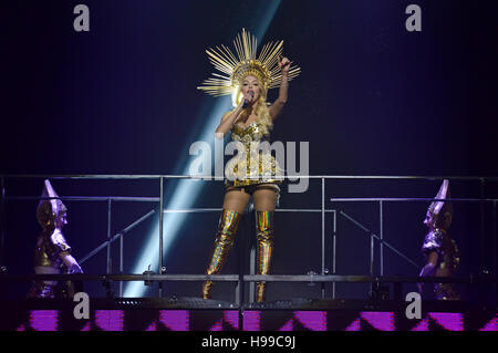 Kiev, Ukraine. 19th Nov, 2016. Ukrainian pop singer Olga Polyakova ...