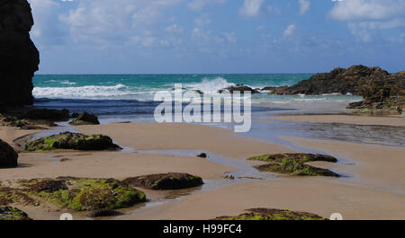 Whipsiderry Beach Newquay Cornwall England UK Stock Photo - Alamy