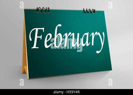 Desktop Calendar Design- February 2017 Stock Photo: 125664628 - Alamy