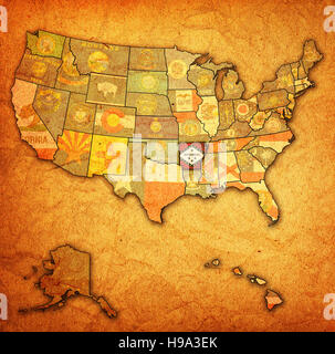 Arkansas on USA map Stock Photo - Alamy