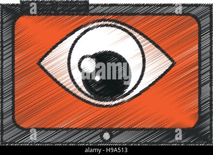 Isolated eye inside tablet design Stock Vector Image & Art - Alamy