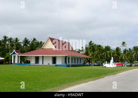 Church in centre of village, Tuapa, Niue, South Pacific, Oceania Stock ...