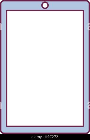 contour lcd monitor in light purple color vector illustration Stock ...