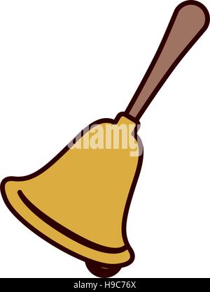 Ringing golden bell. Musical instrument, upcoming holidays symbol ...