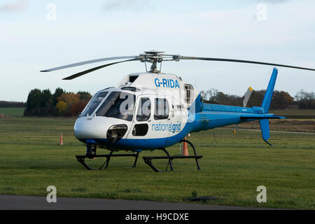 National Grid helicopters at Turweston Aerodrome, Buckinghamshire, UK ...