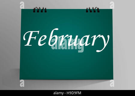 Desktop Calendar Design- February 2017 Stock Photo: 125664628 - Alamy