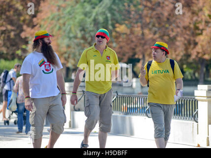 Lithuanian basketball fans Stock Photo - Alamy