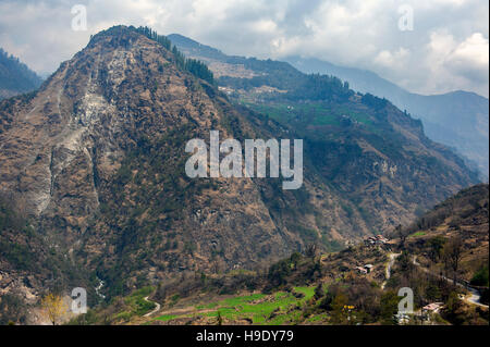 The landscape entering the Tawang Valley in northern Arunachal Pradesh ...